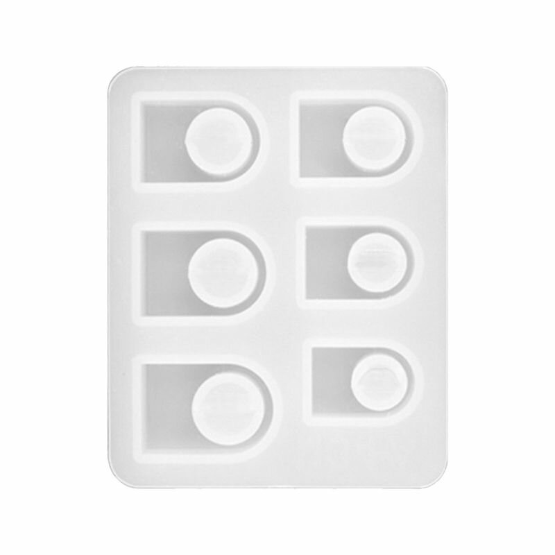 6 полостей силиконовые формы для колец и подвесок из эпоксидной смолы