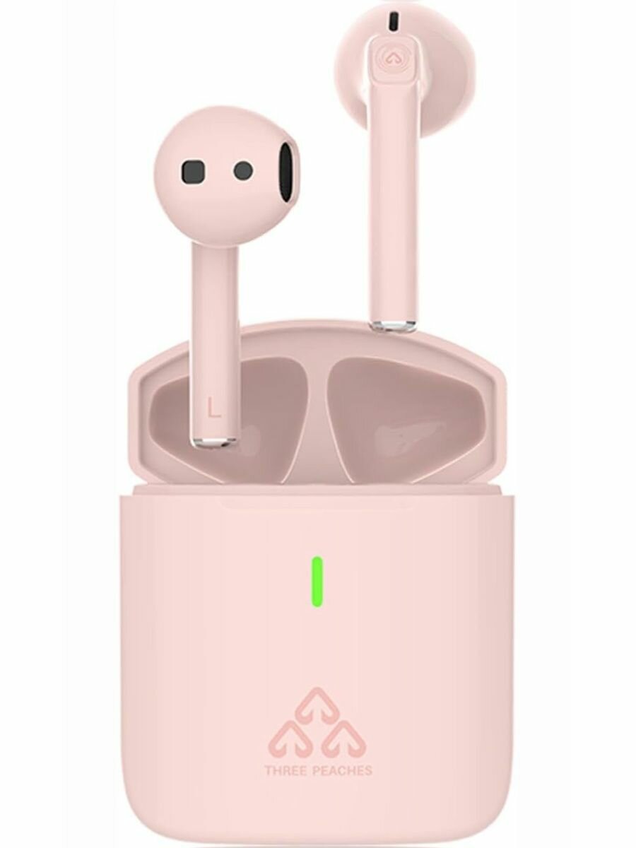 Беспроводные наушники Three Peaches с микрофоном Earbuds Q FIVE, USB Type-C, белое