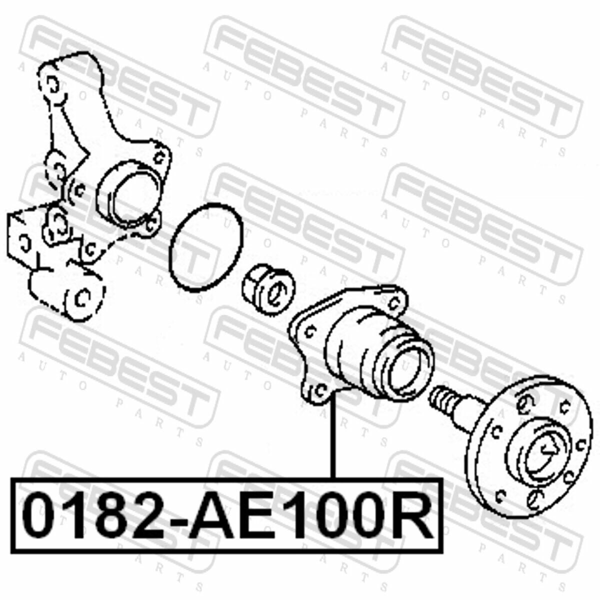 Ступица Задняя Комплект(Febest 0182-Ae100R)