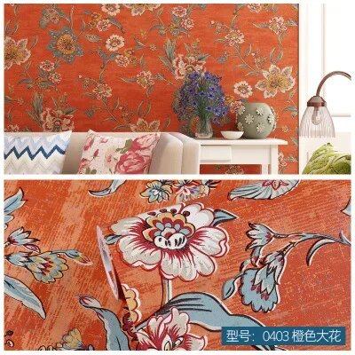 Нетканый материал самоклеящиеся 3D обои пасторальный цветок домашний , 0.53 x 5 m