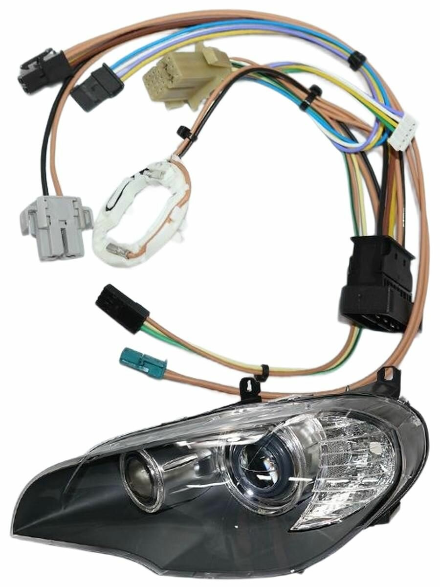 Левая для BMW X5 E70 2007-2010 адаптивных Жгут проводов ксеноновых фар ECE