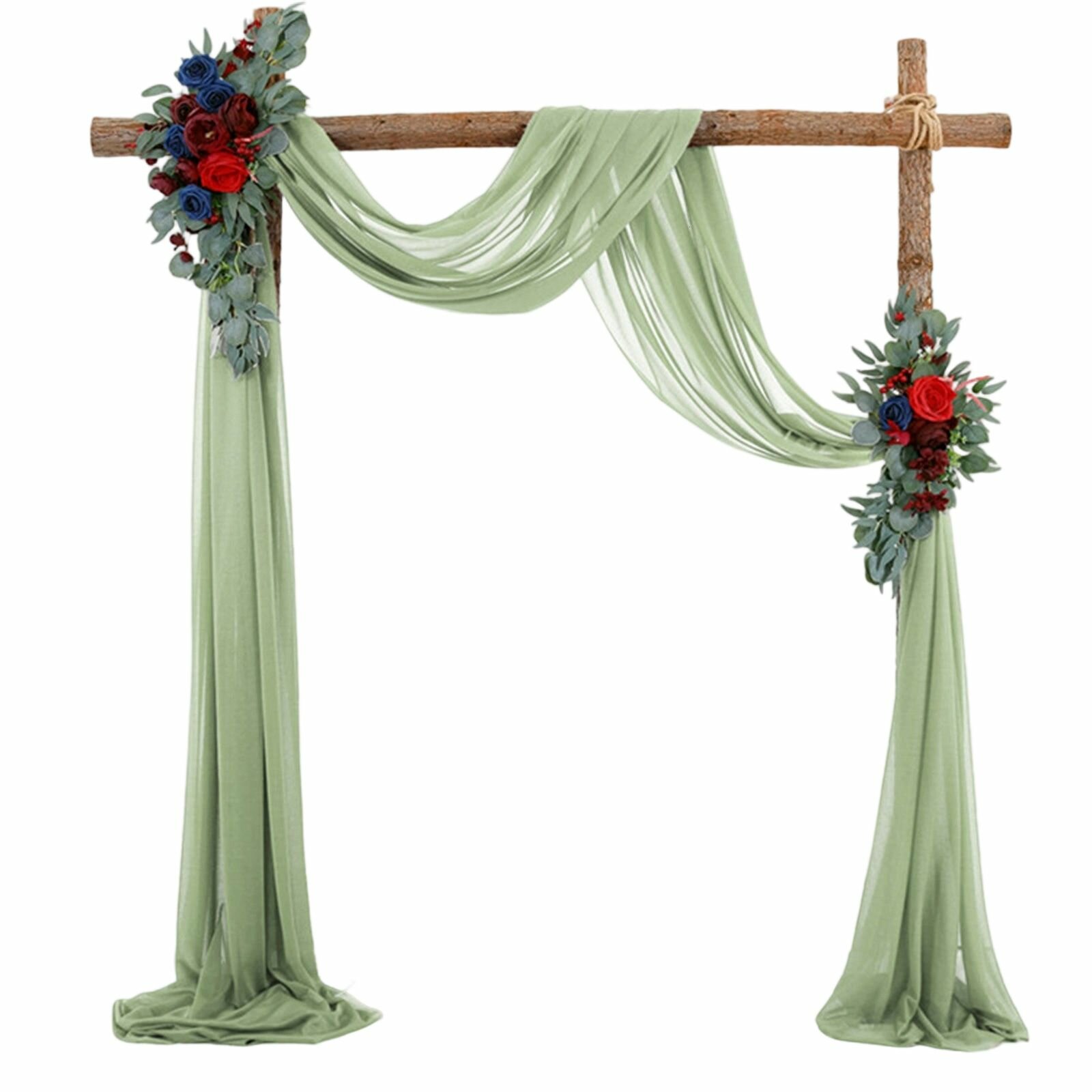 Шифоновая ткань для свадебной арки прозрачная драпировка