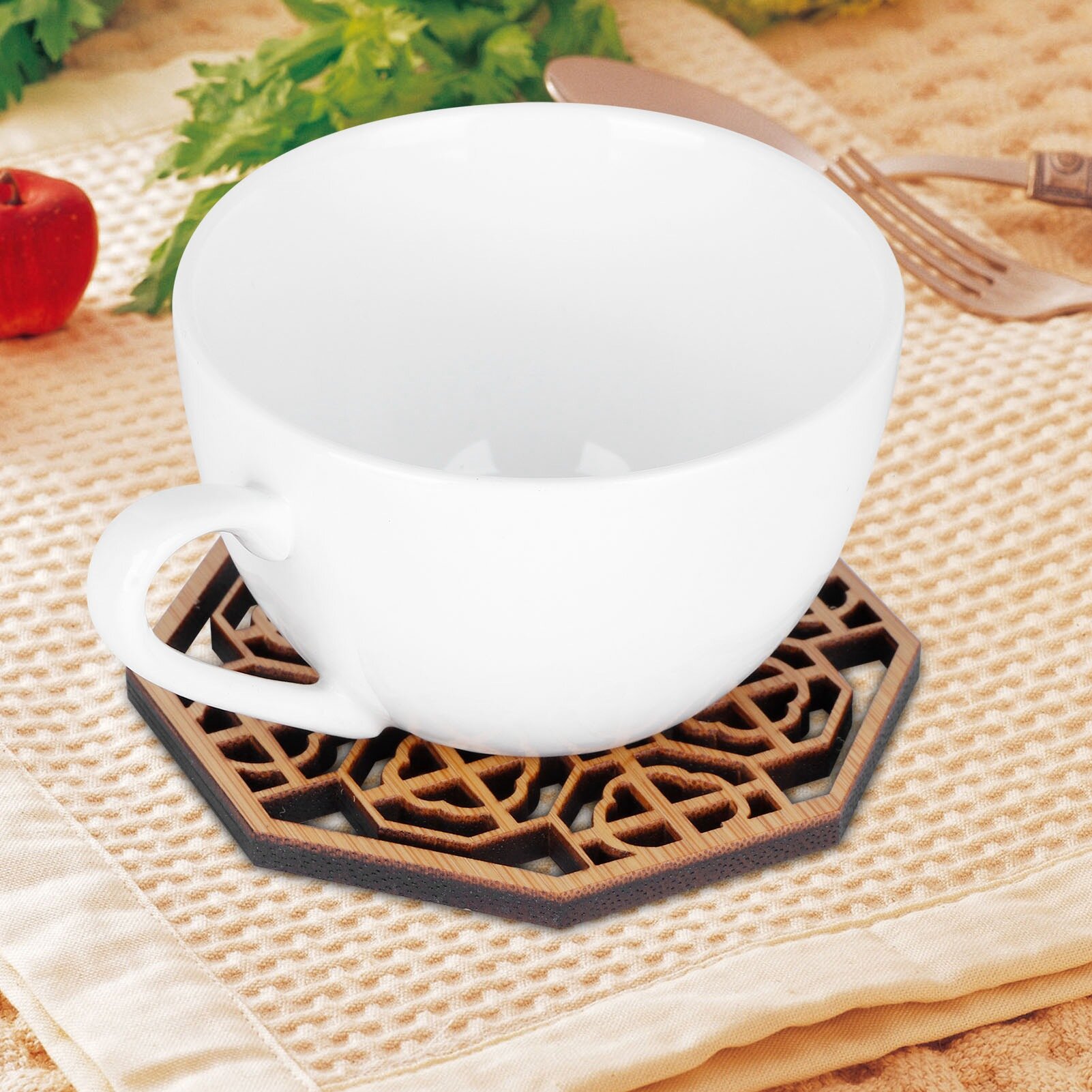 Шт. бамбуковые подставки для чашек, противоожоговые теплоизоляционные коврики, принадлежности для чайной церемонии (тип 1)