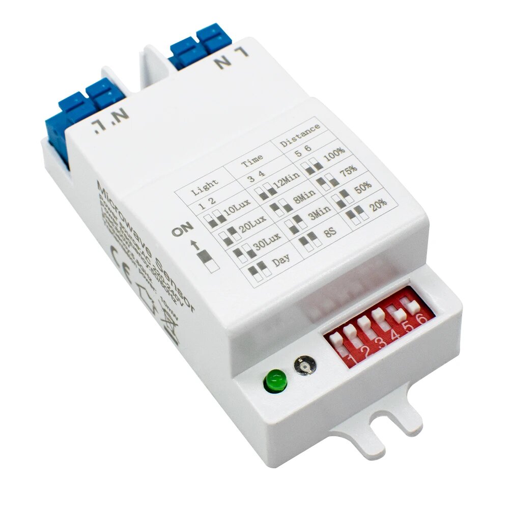 Настенный 10-12M / потолочный 4-5M датчик движения человеческое тело индукции датчик детектор для светодиодный свет коридор 90-265V AC