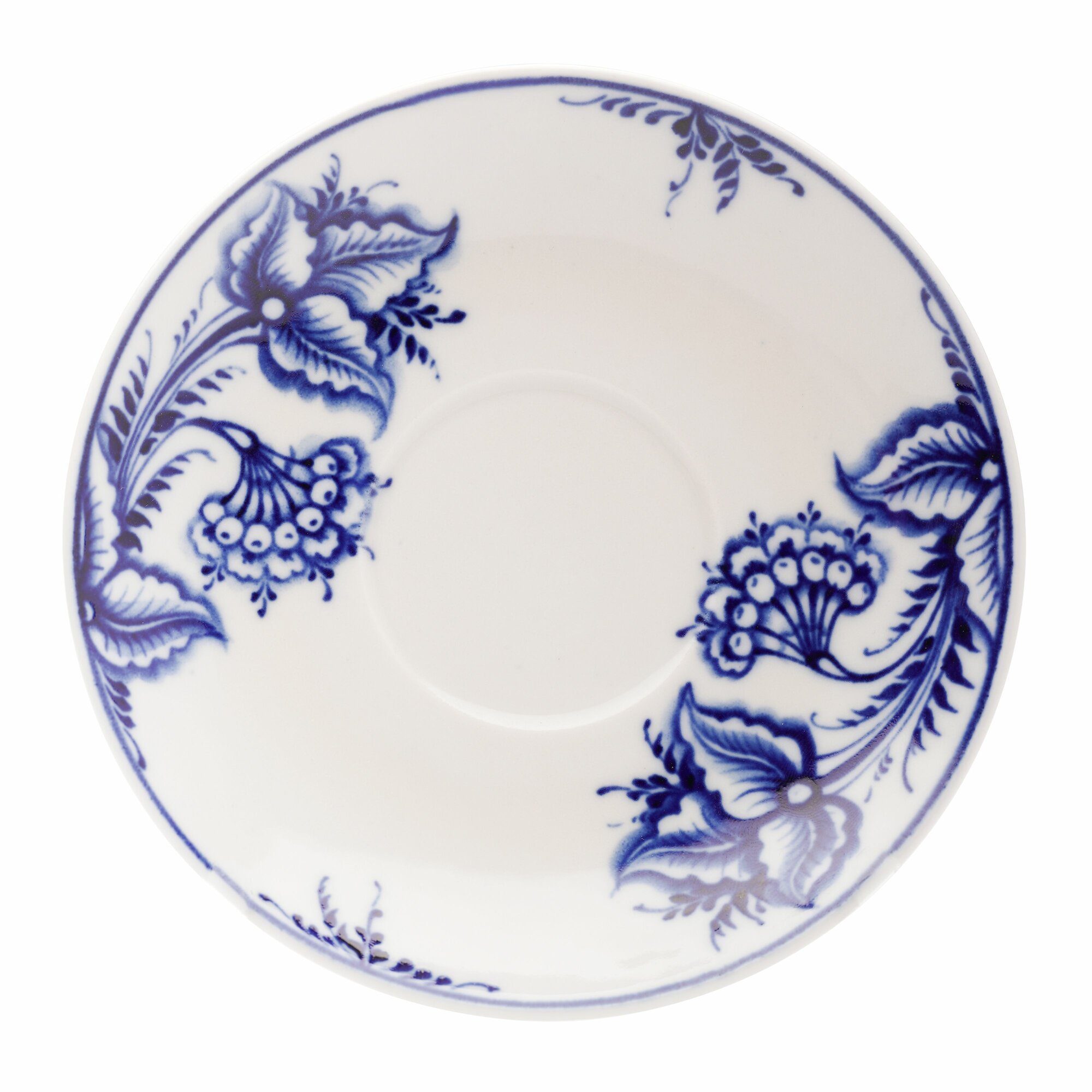 Блюдце. Объединение "гжель". "Симфония", диаметр 135мм, фарфор