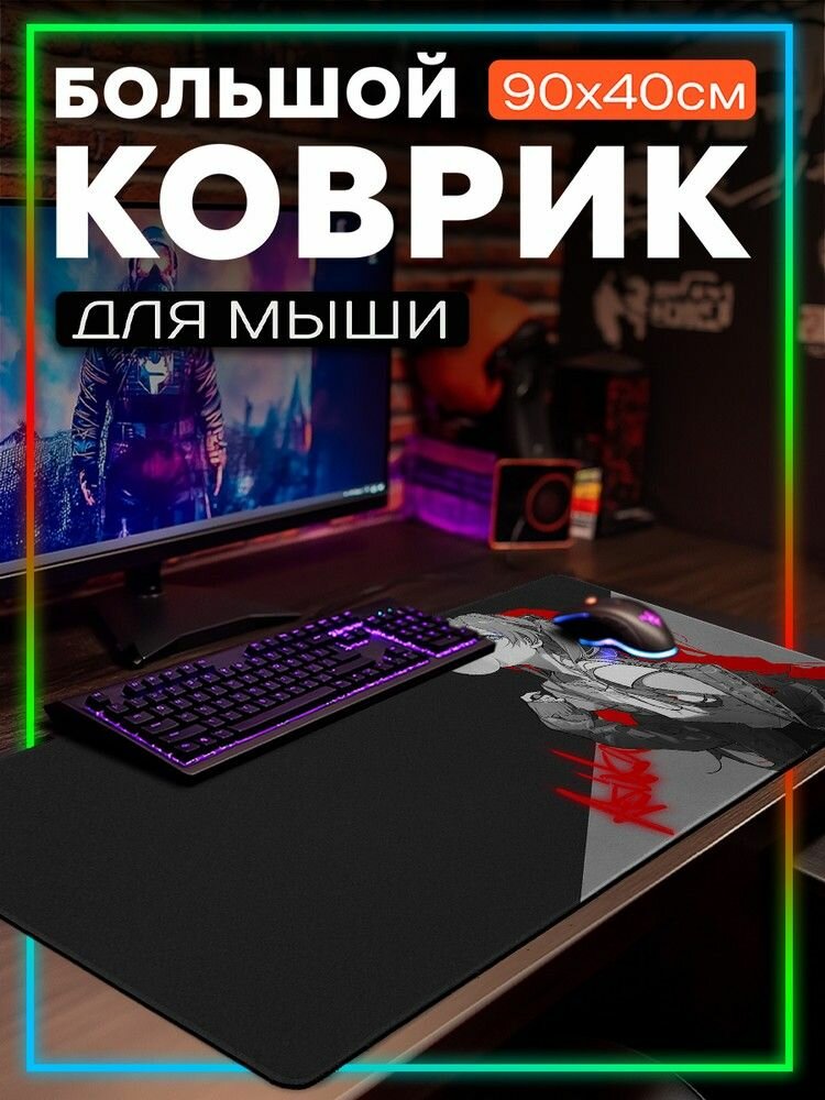 Коврик для мыши 90x40 с принтом аниме евангелион (аска, девушка, тян) - 32505242