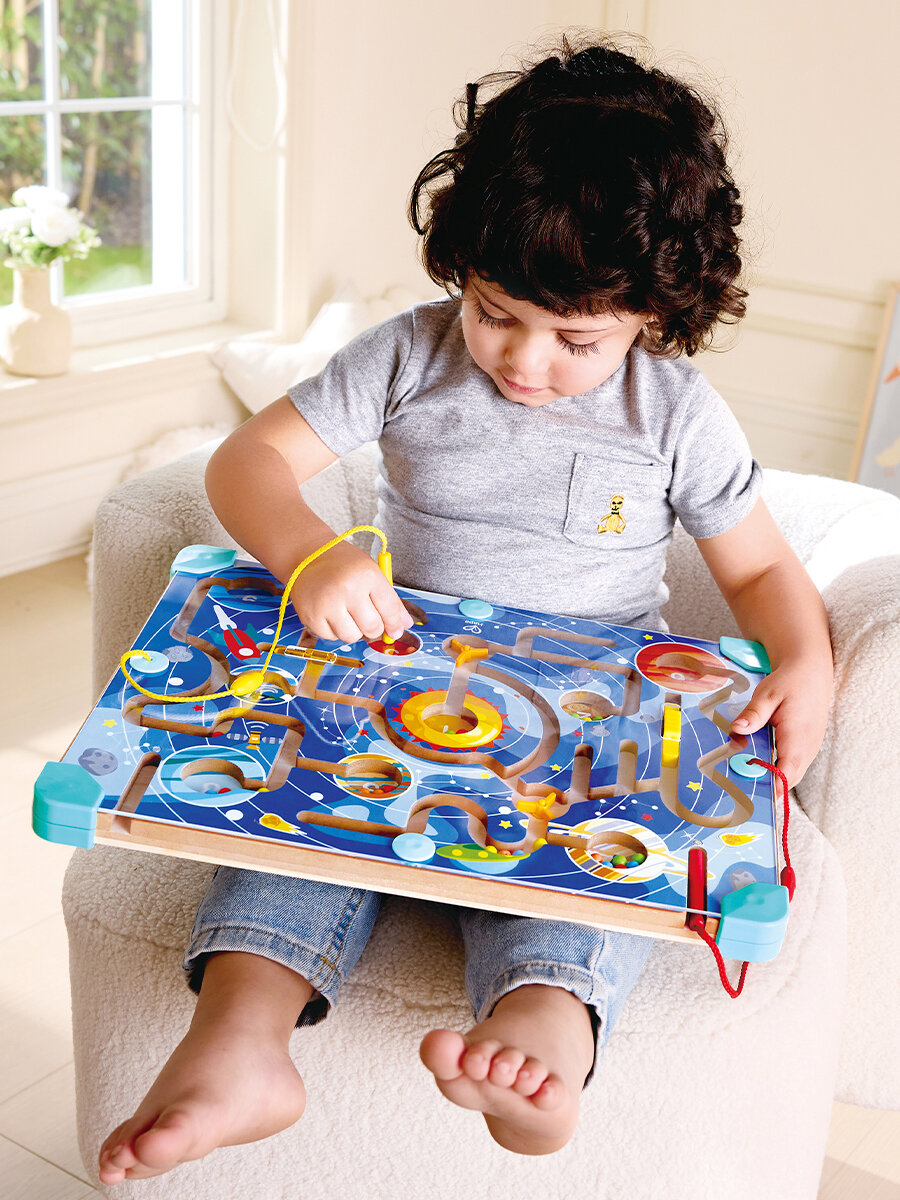 Головоломка Hape "Умняша" 2в1, Космический Лабиринт и танграм E0524_HP