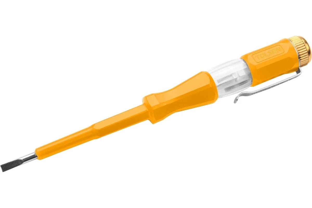 TOLSEN 38114 Тестер-отвертка для проверки напряжения 100-500 В, компактный инструмент