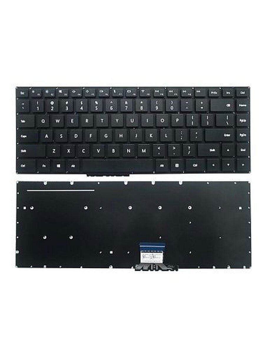 Клавиатура для ноутбука Huawei W50, W60 черная, плоский Enter