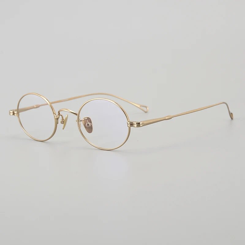 Винтажная оправа из титана MUZZ для очков Золотой