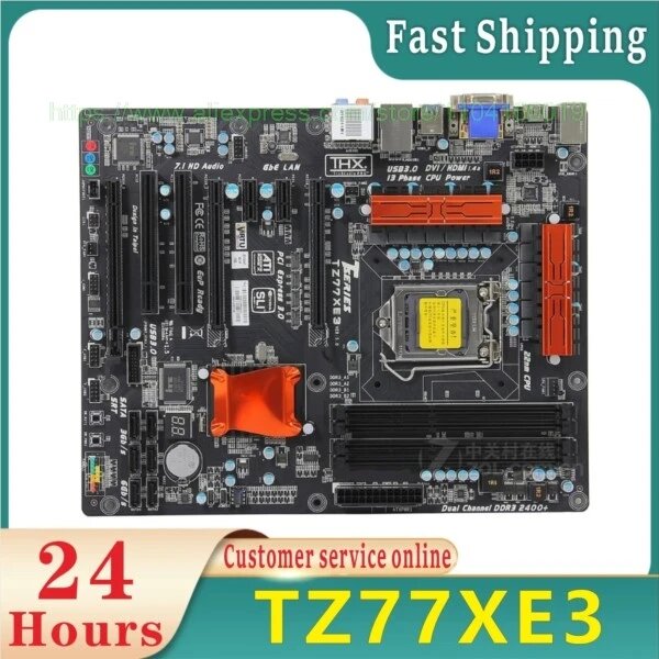 TZ77XE3 Настольная плата Z77 LGA 1155 DDR3 32G SATA3 USB3.0 ATX 100% тестирование оригинала