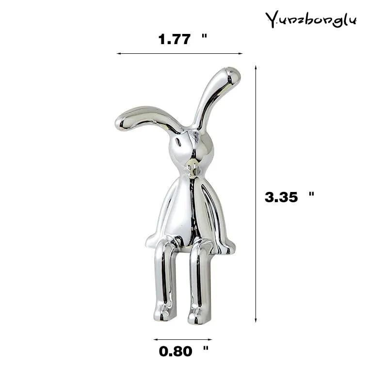 Yunzhonglu Статуэтка в дом, декор для интерьера, фигурка зайчик,2 шт.