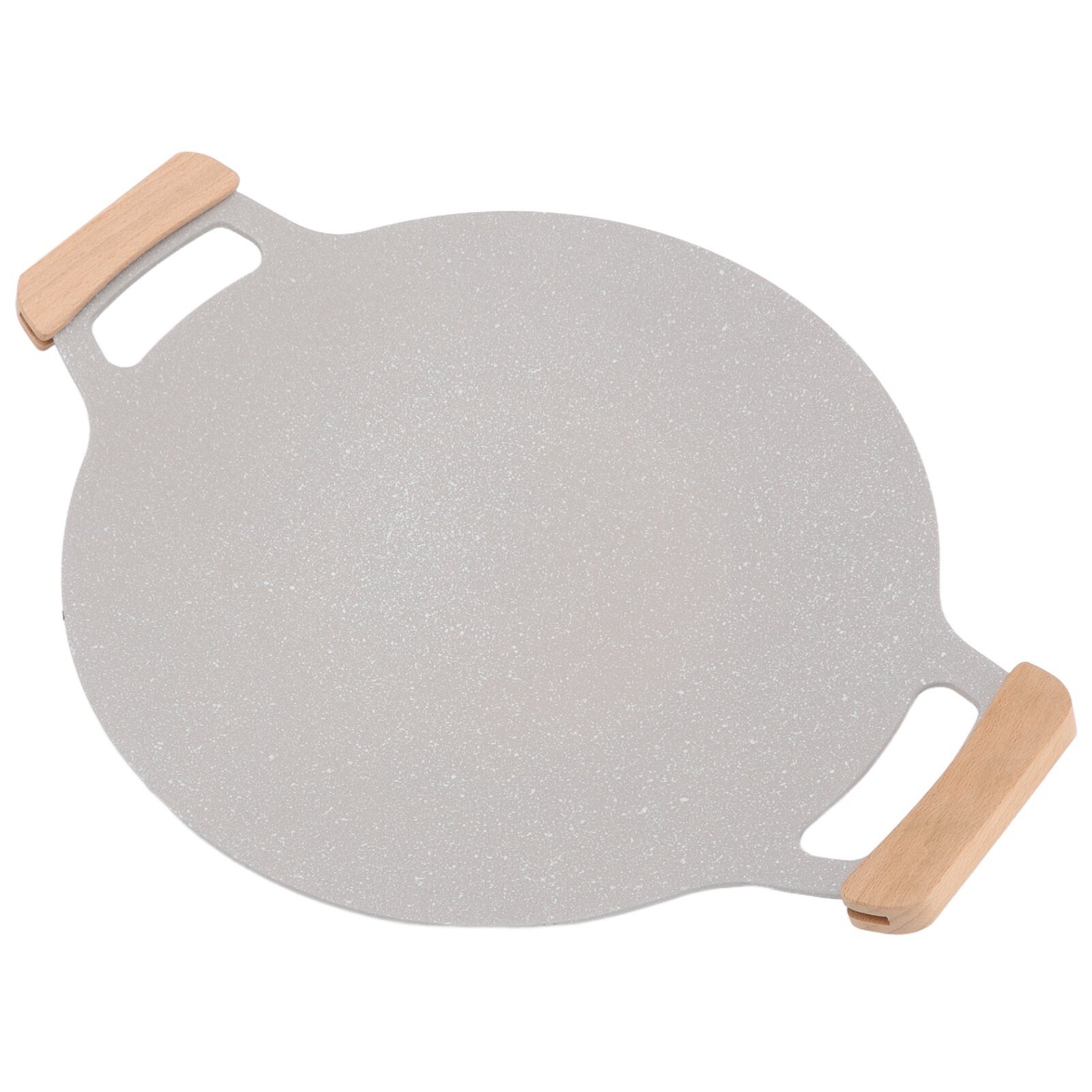 Внутренняя и наружная корейская гриль-сковорода с антипригарным алюминиевым гриль-плитой с ручками для газовой плиты и индукционной плиты 34см / 13.4дюйма Korean Style Nonstick Grill Pan