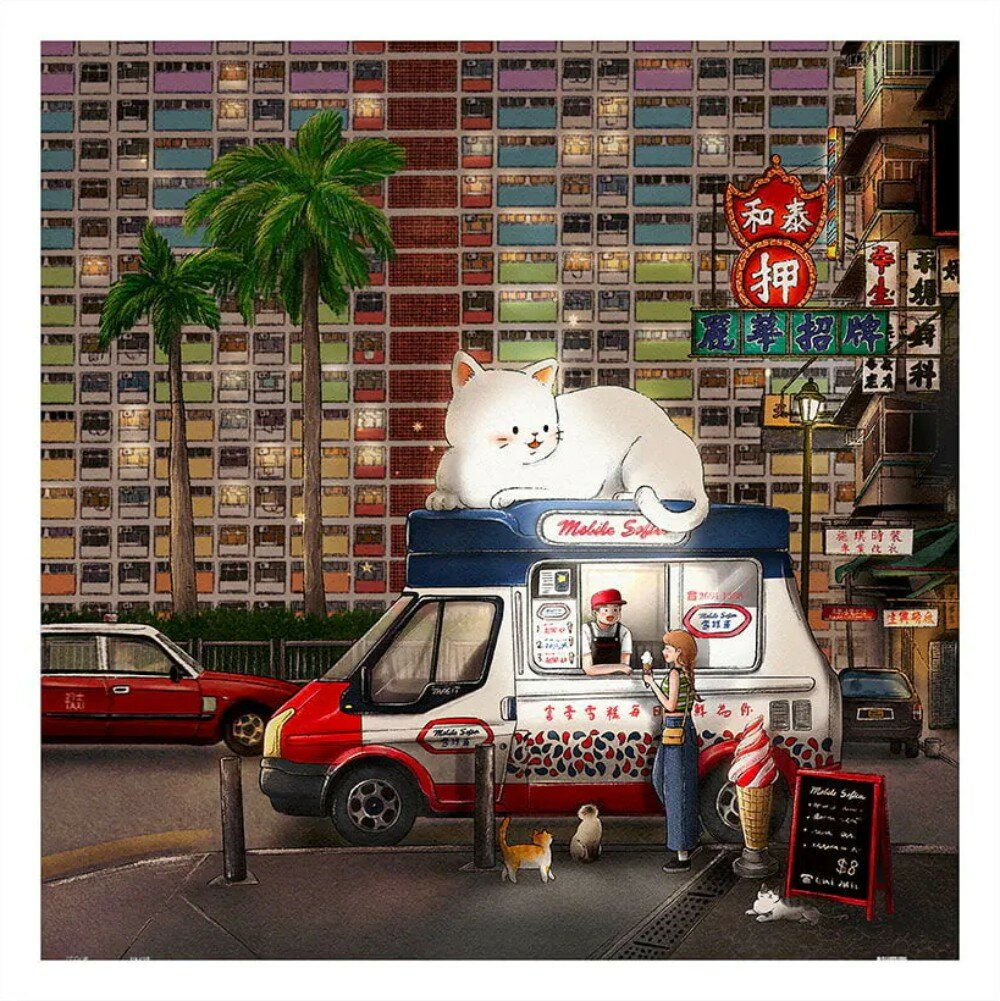 Пазл для взрослых Pintoo 900 деталей, элементов: Luna. Летняя ночь