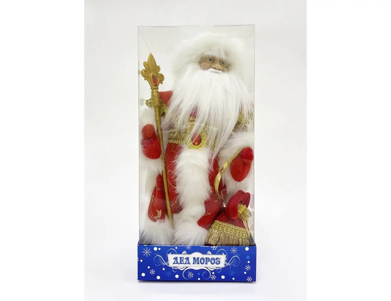 Фигура под ёлку ДЕД мороз в красной шубе и белой шапке, 30 см, Triumph Tree