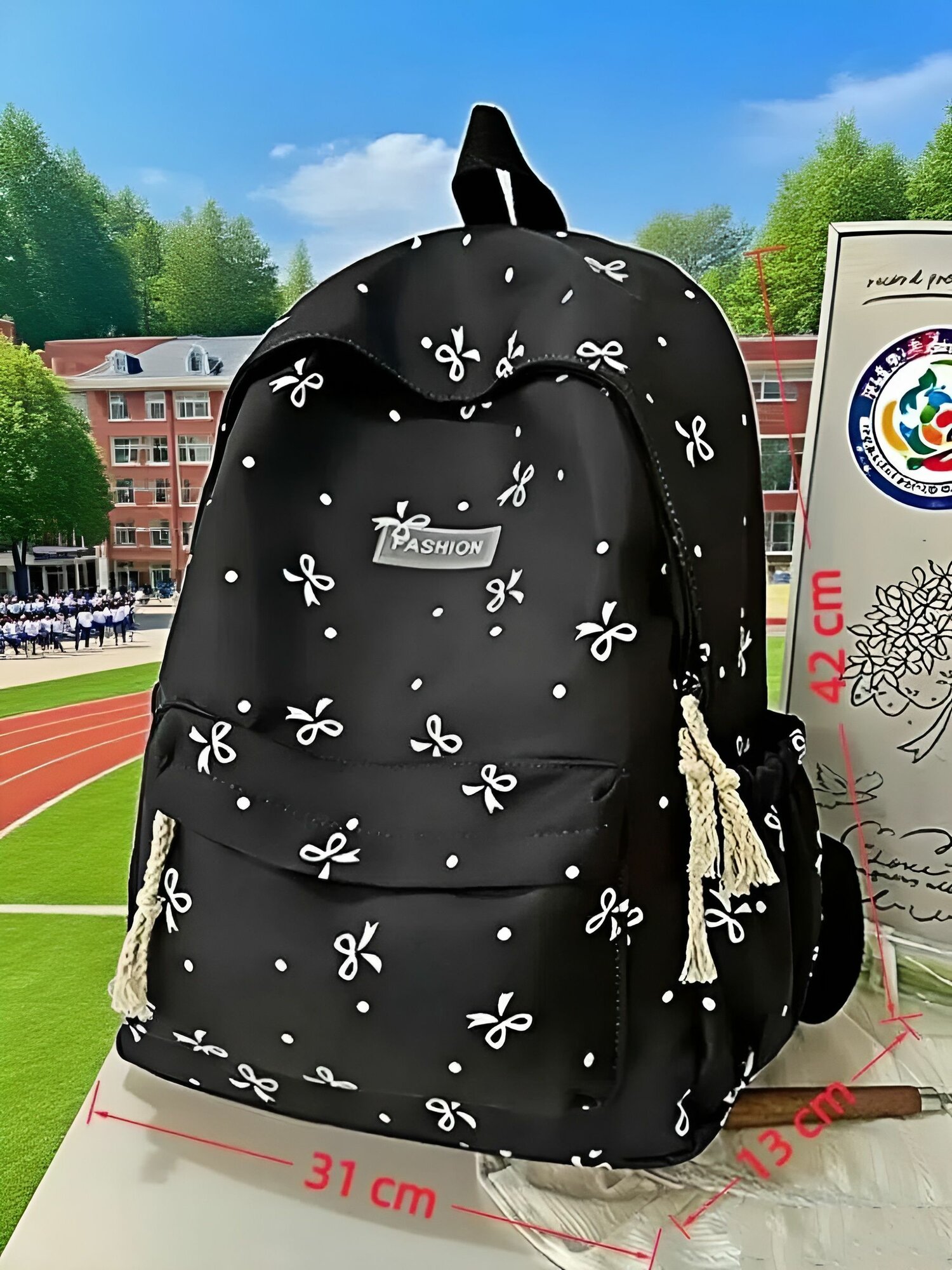 Новый школьный рюкзак для девочек в японском стиле с бантом для девочек в колледже