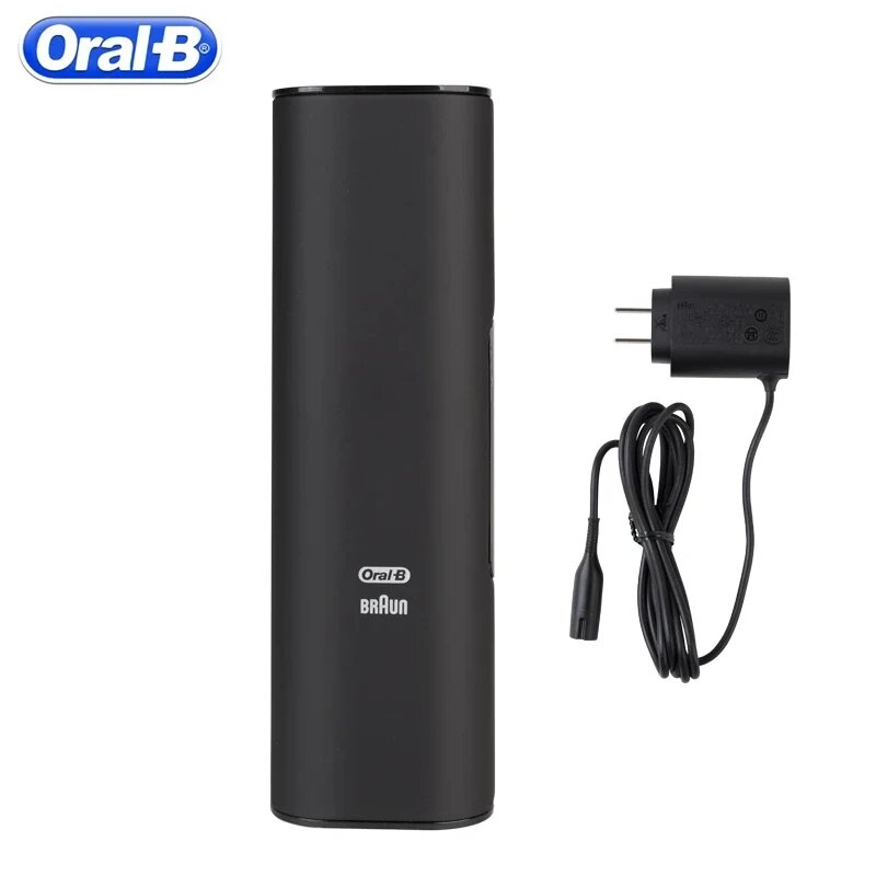 Оригинальная дорожная коробка для электрической зубной щетки Oral B для Oral B 8000 9000 8000Plus 9000 Plus, портативный зарядный чехол с зарядным устройством, black