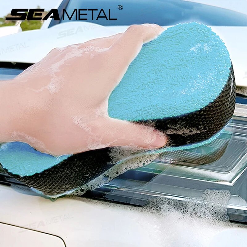 Губка Для Мытья Автомобиля SEAMETAL Высокой Плотности, Большая Впитывающая Губка Для Полировки И Ухода За Автомобилем