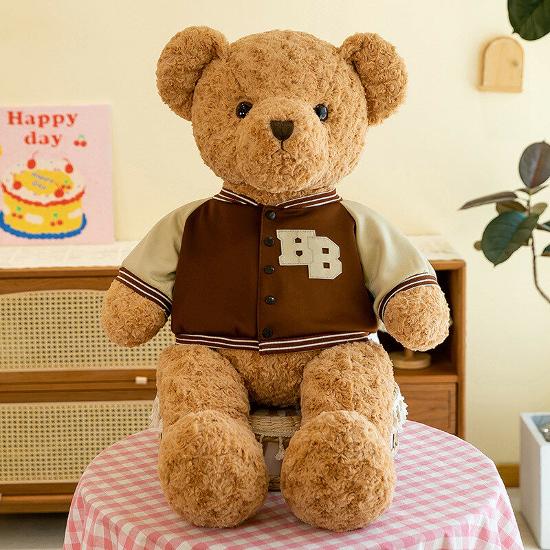 Teddy bear plush toy with custom design for bedroom decor and special occasion gift