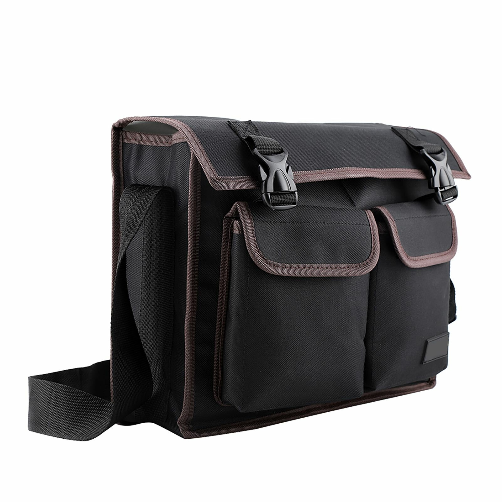 Сумка-органайзер на плечо для электрика-ремонтника, утолщенная ткань Оксфорд, сумка для хранения инструментов, черная