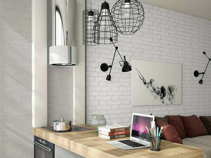 Керамическая плитка Emigres Microcemento Blanco Muro XL настенная 30x90 см белый для ванной комнаты, для кухни Испания