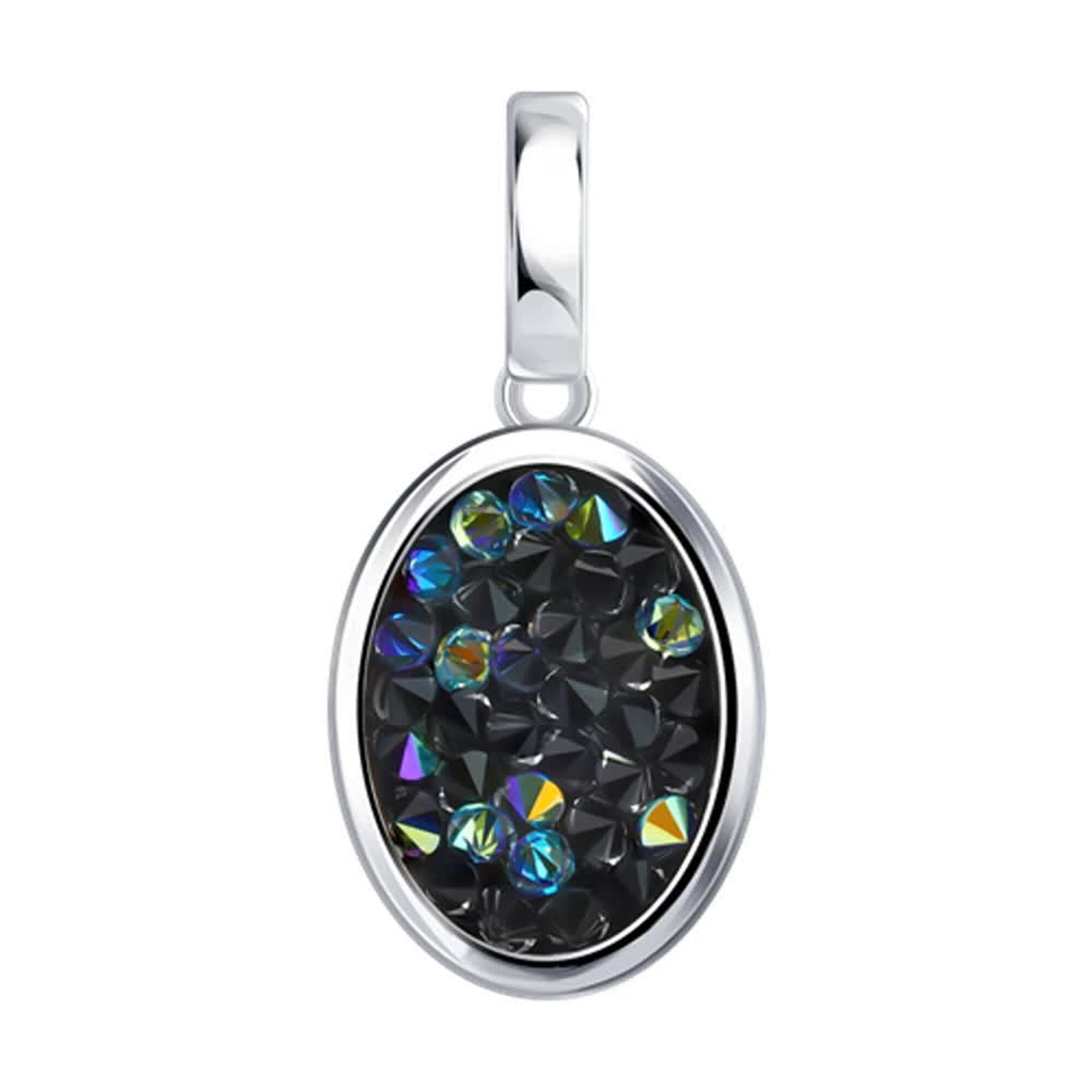 Подвеска, серебро, 925 проба, родирование, кристалл