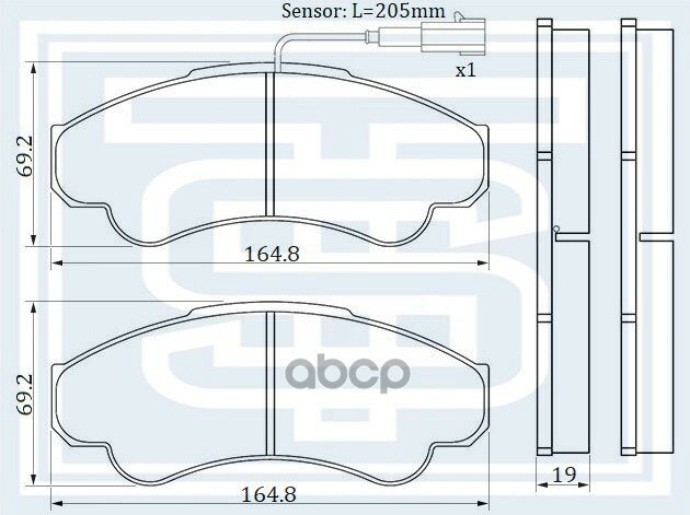 Колодки тормозные CITROEN JUMPER / FIAT DUCATO / PEUGEOT BOXER 09.2001-- передние/174-541 77364859 GDB1518 425245 425459 77.