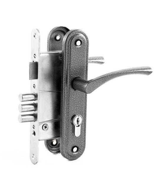 Замок врезной Омега ЗВ 4.2-01, (серебро)