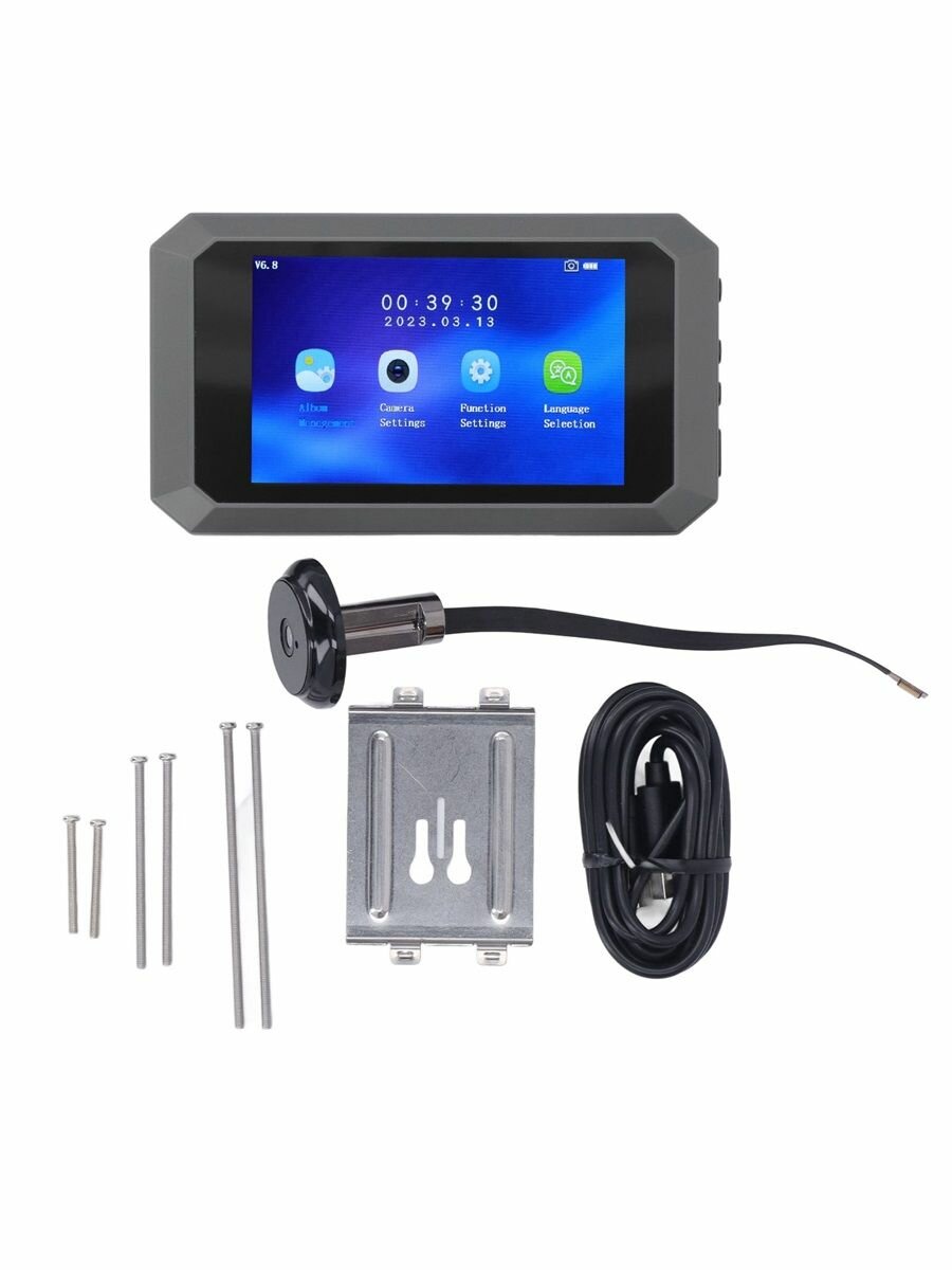 135 градусов 1080P видеокамера-глазок с 2-мегапиксельной ИК-панелью ночного видения 3,97-дюймовый ЖК-экран для безопасного домашнего наблюдения