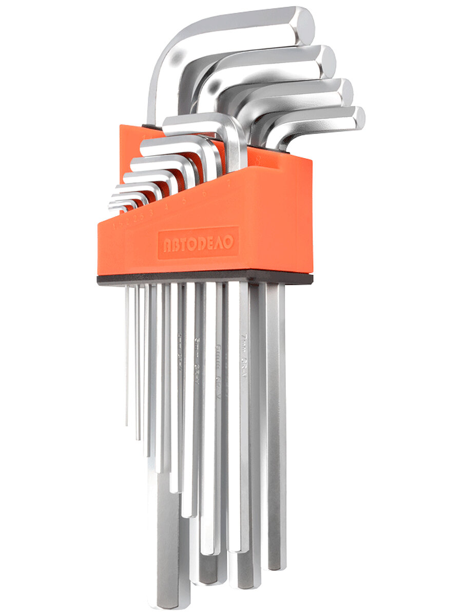 Набор Г-образных шестигранников 1,5-14мм CR-V 12 штук АвтоDело
