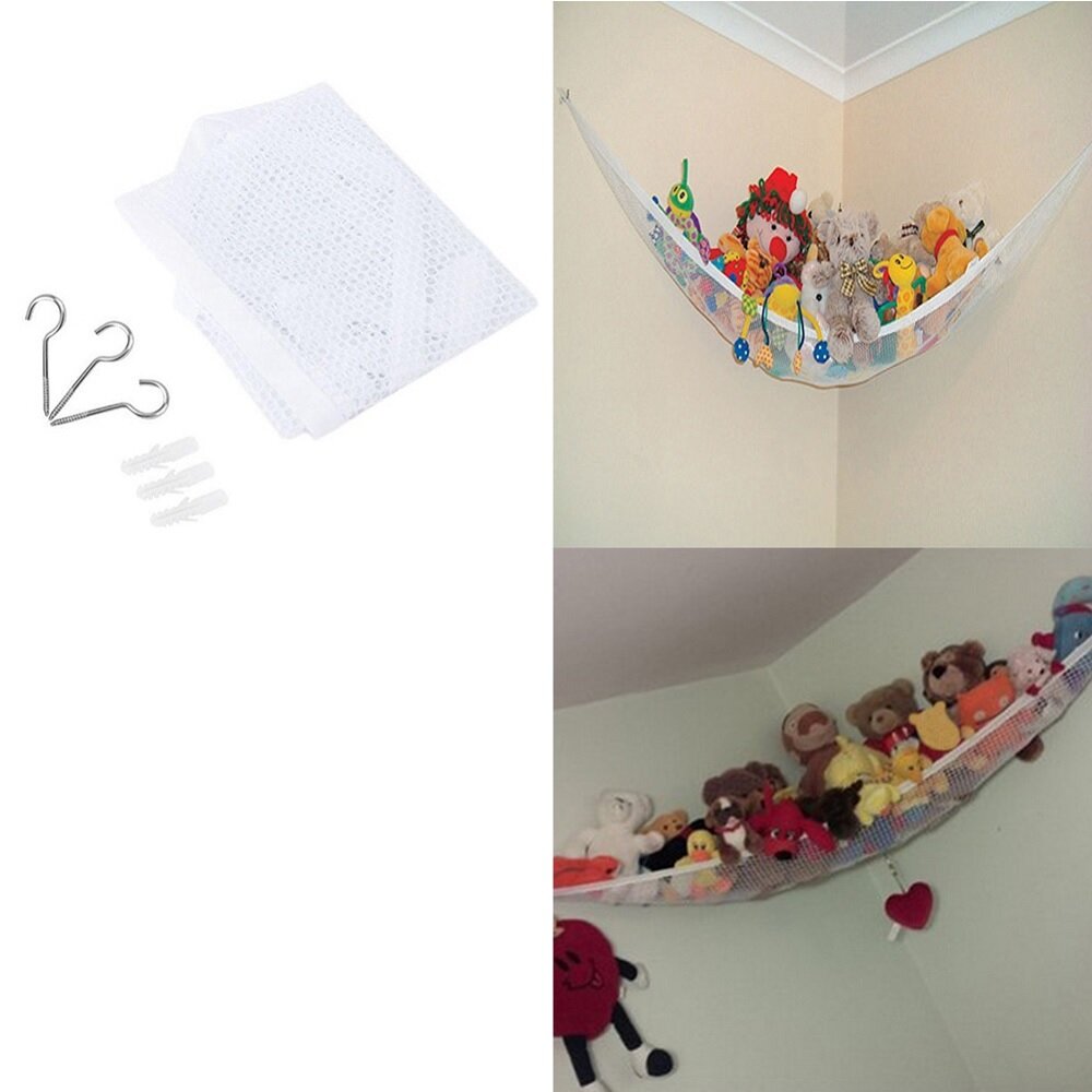 2 штуки гамака для игрушек, сетчатая органайзер, угловая, для мягких игрушек, детские подвесные системы хранения