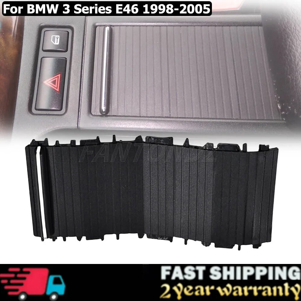 51167038333 Для BMW 3 серии E46, крышка-жалюзи для подстаканника, 1998-2005, сдвижные жалюзи центральной консоли автомобиля