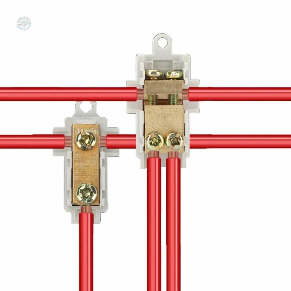 Т-образный соединитель для кабель-каналов, латунь/АБС, 40 А 400 В, монтаж на винтах, универсальный сплиттер электропроводки