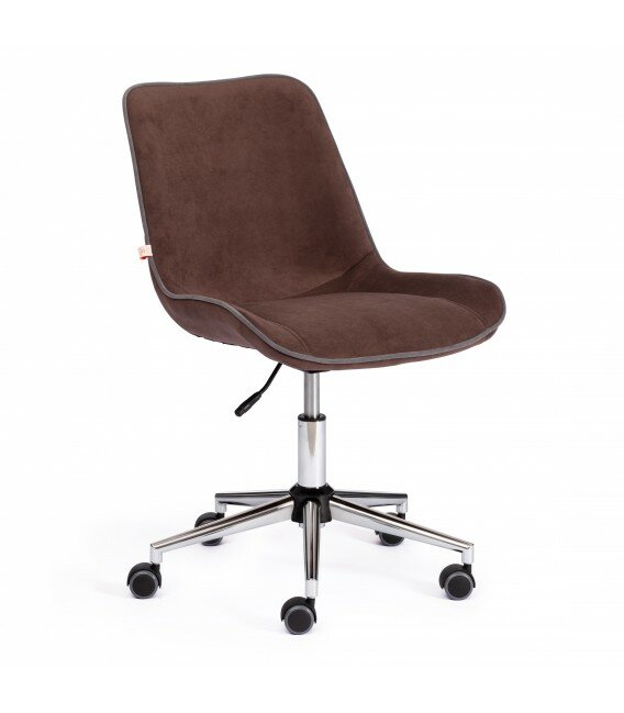 TetChair Кресло офисное STYLE, флок, коричневый