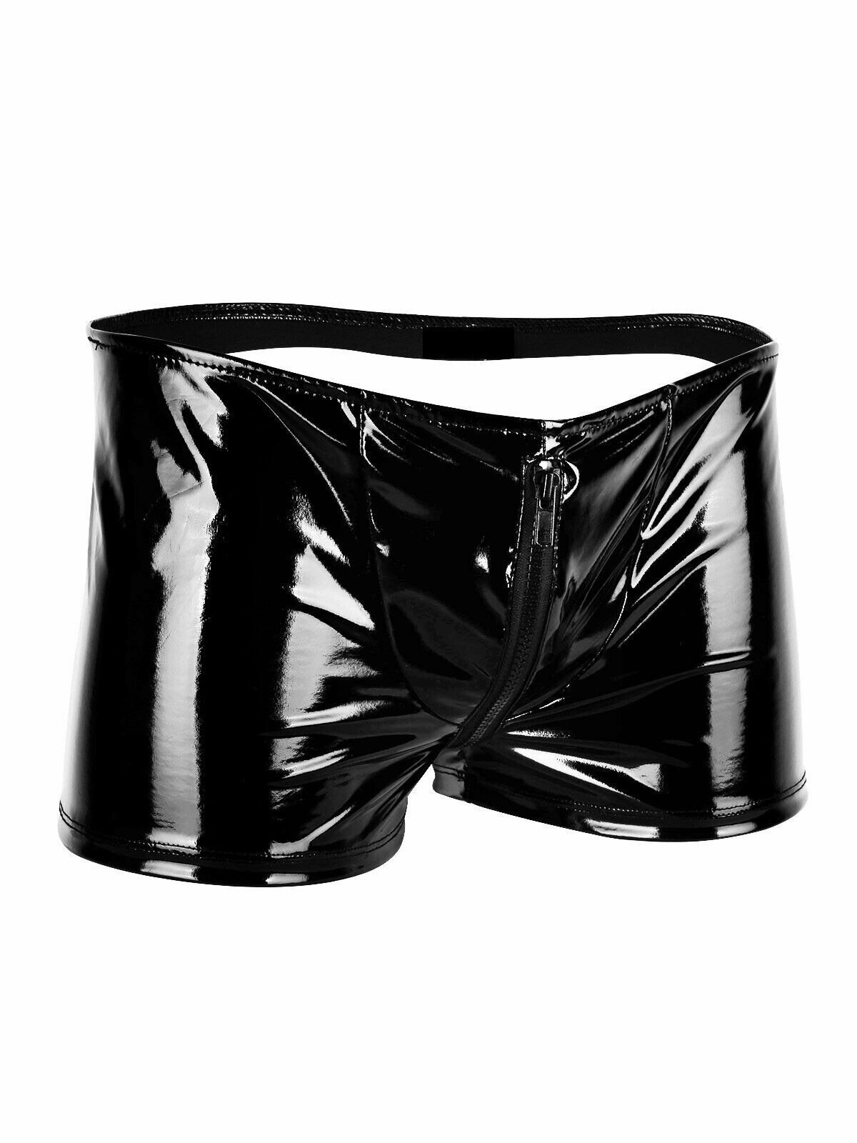 Боксерские трусы "Эротическое белье", искусственная кожа, черные, 48 р-р