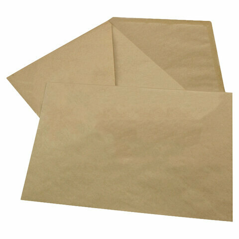 Конверты С4 (229х324 мм) крафт, с клеевым слоем, 80 г/м2, комплект 25 шт, треугольный клапан, BRAUBERG, 112365