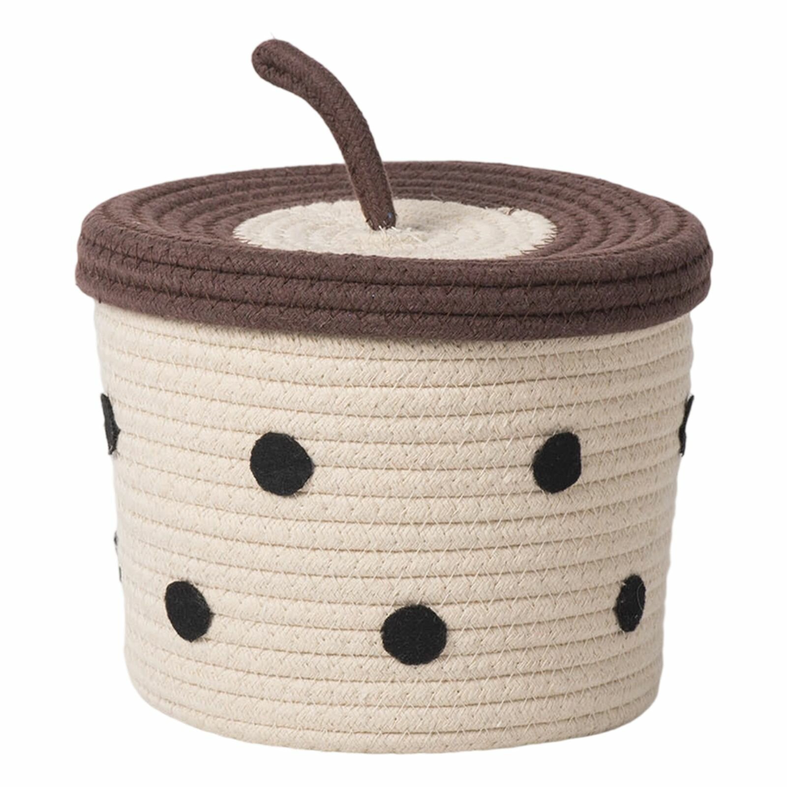 Плетеная корзина из хлопка с крышкой многофункциональная коробка для хранения косметики игрушек книг
