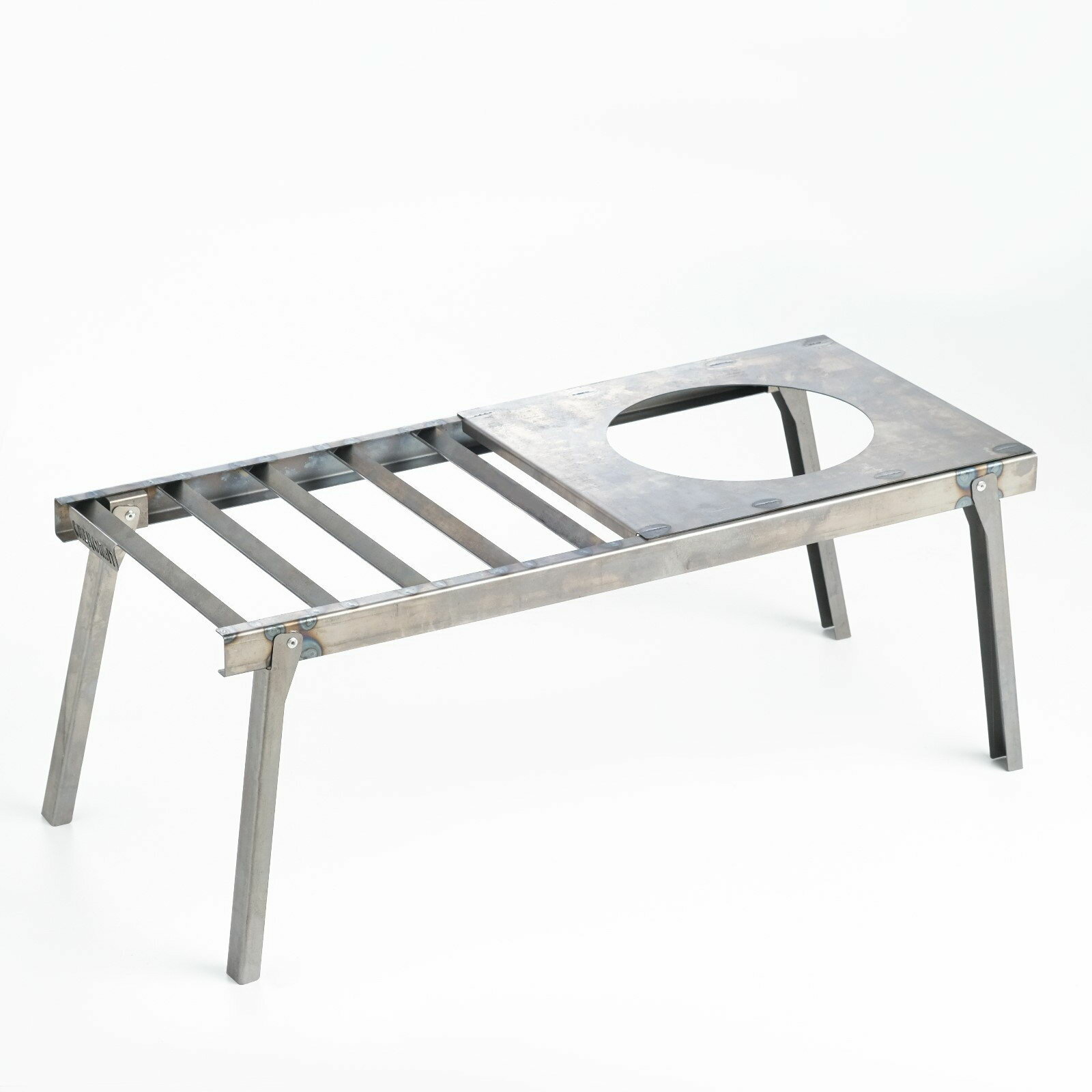 Решетка костровая с подставкой под казан, d=20 см, 66x30x26 см