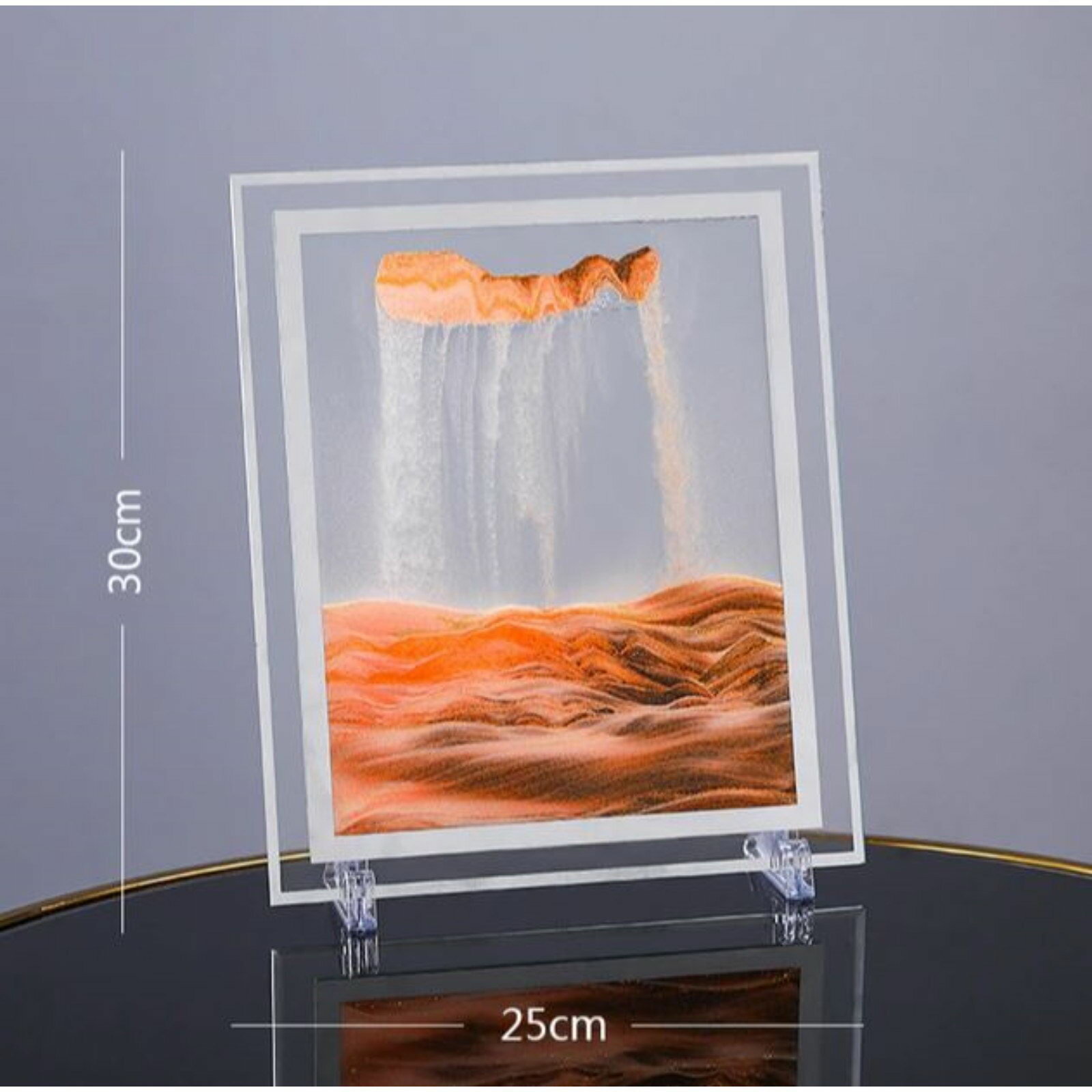 Песочные часы-картина "Пустыня", 30x25 см, антистресс, песок оранжевый