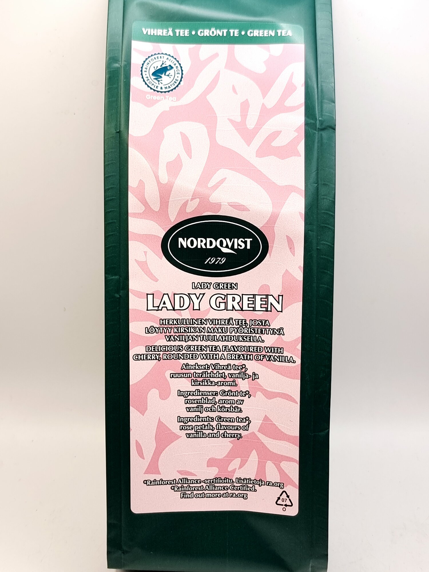 Чай зеленый листовой Nordqvist Lady Green 100 г (из Финляндии)