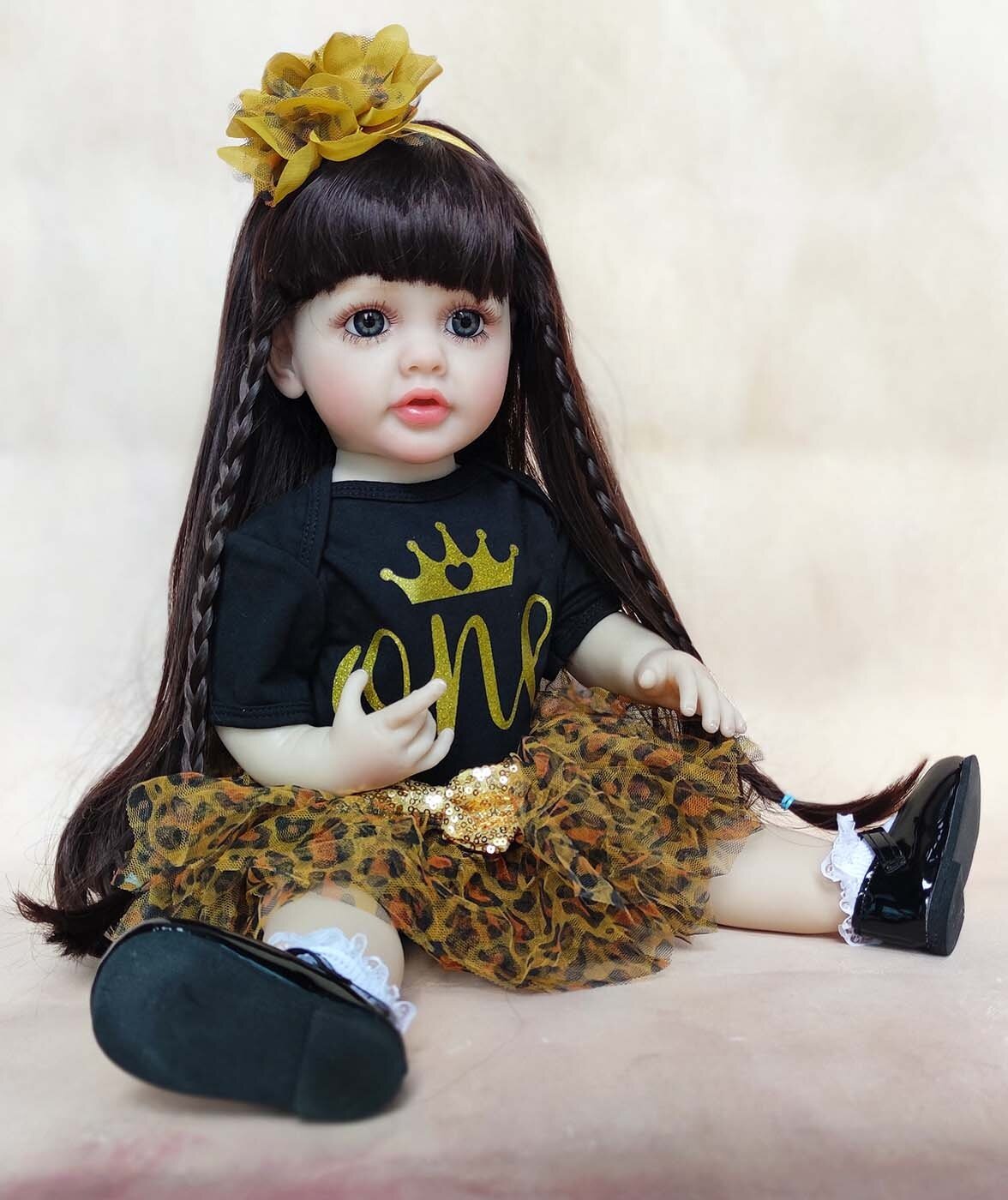 Кукла Реборн Агата малышка Reborn из мягкого силикона 55 см в подарочной упаковке