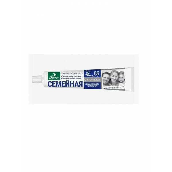 - Зубная паста Весна семейная фтор+кальций, 90г