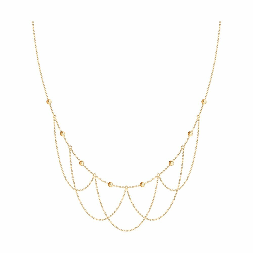 Колье, красное золото, 585 проба