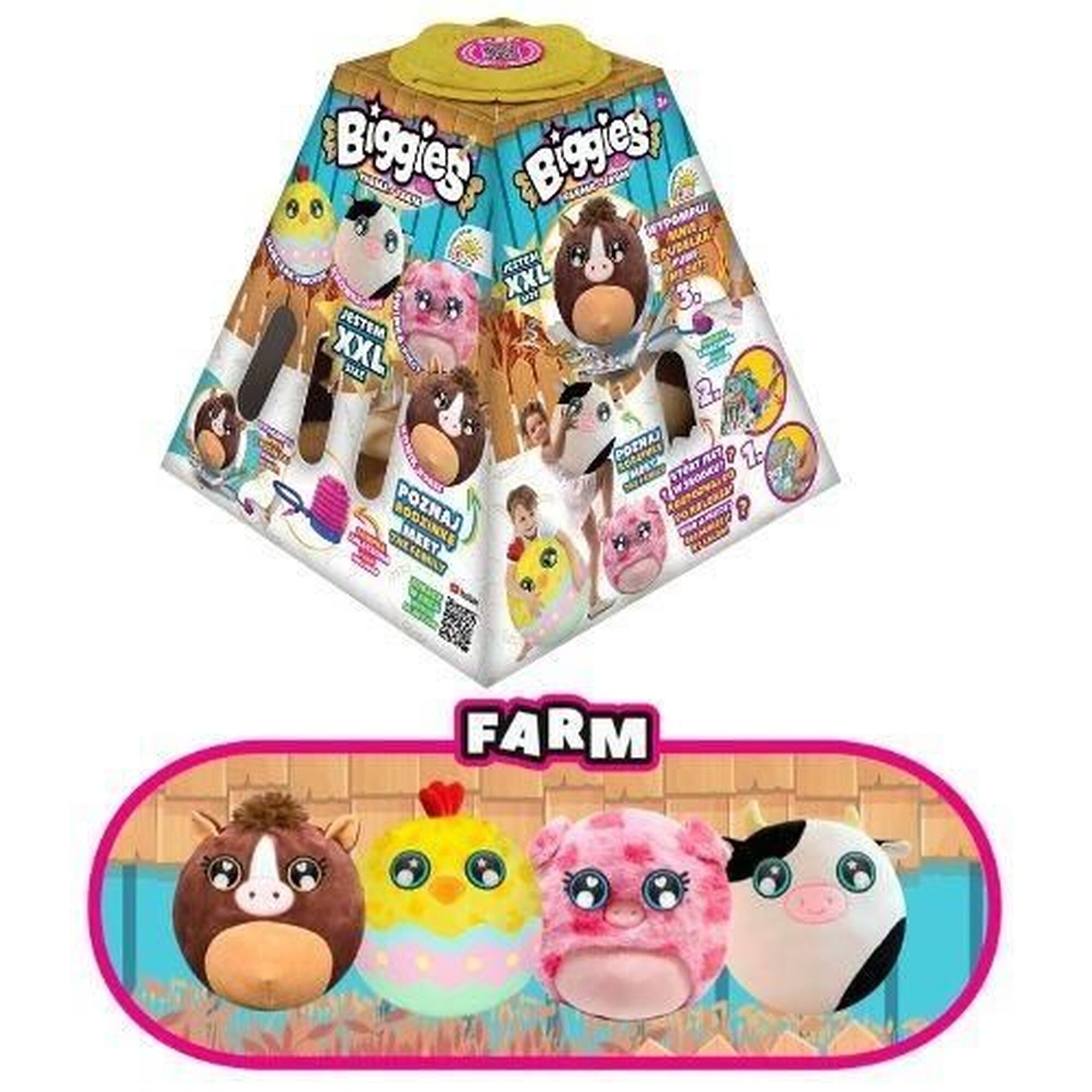 Мягкая игрушка Cobi BIGGIES Farma - Надувная плюшевая игрушка талисман Ферма - Коби EO-004126