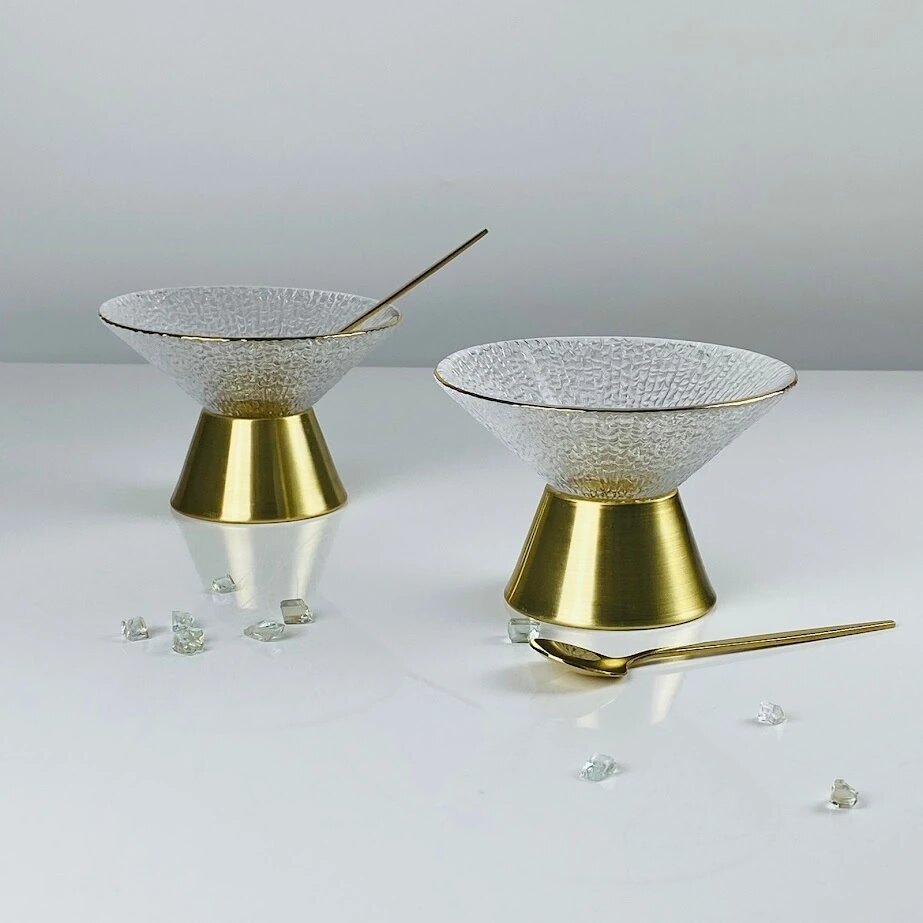 Набор из 2 креманок 12см с ложками Стекло 588-719 118-588-719