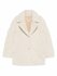Шуба Off-White Chevron-pattern shearling jacket, размер 44, бежевый/белый