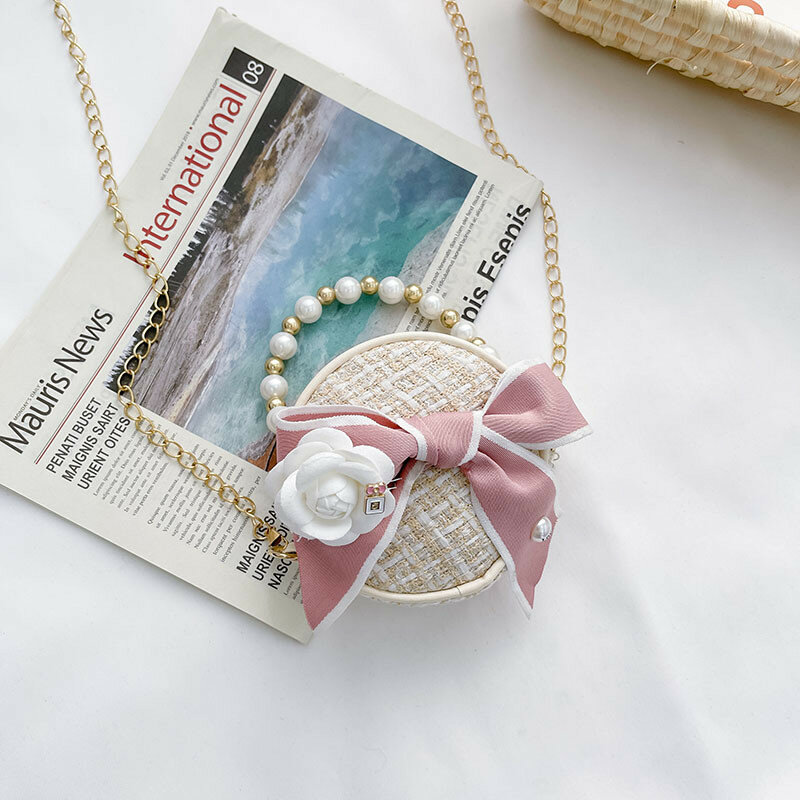 Детская хлопковая ленинная сумка через плечо с животным рисунком для девочек с ключами и слотами для карт для детей айвори бант