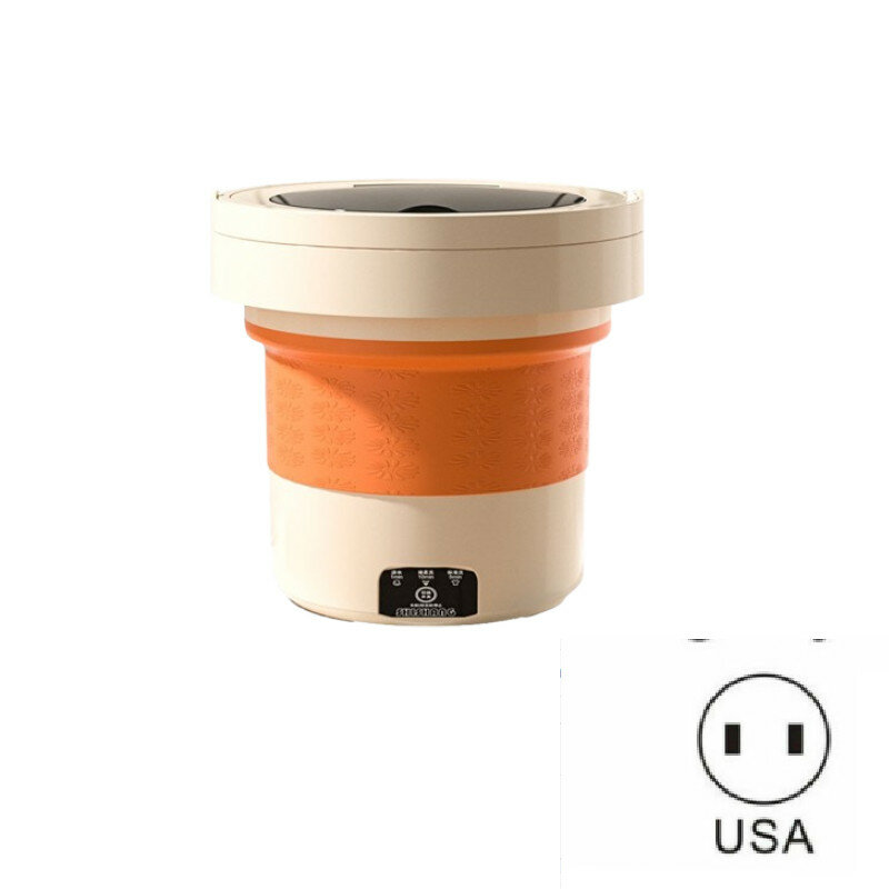 Small portable washer with capacity and multi voltage plug for dormitory use