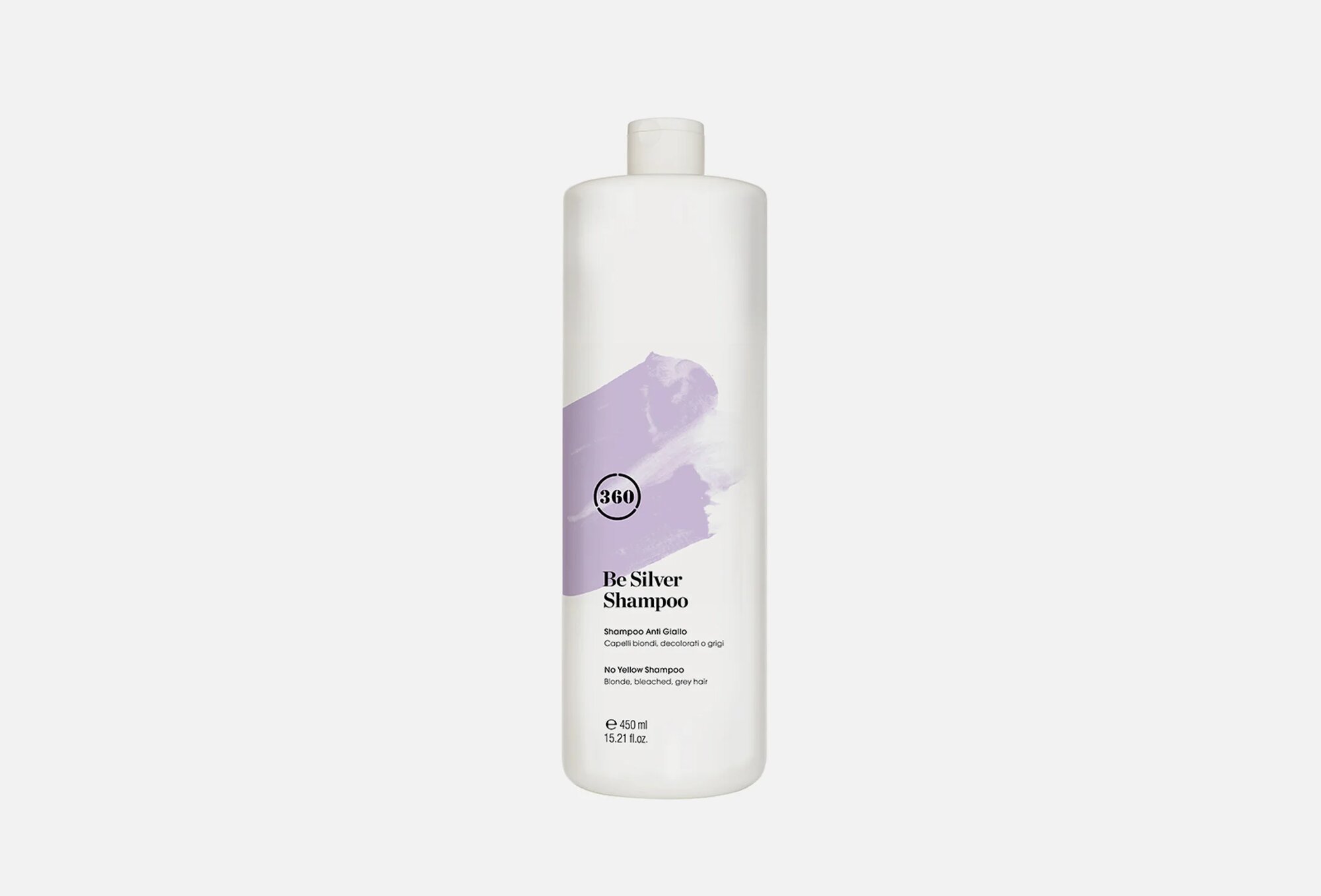 Антижелтый шампунь 360 Hair Professional для волос BE SILVER SHAMPOO 450 ML
