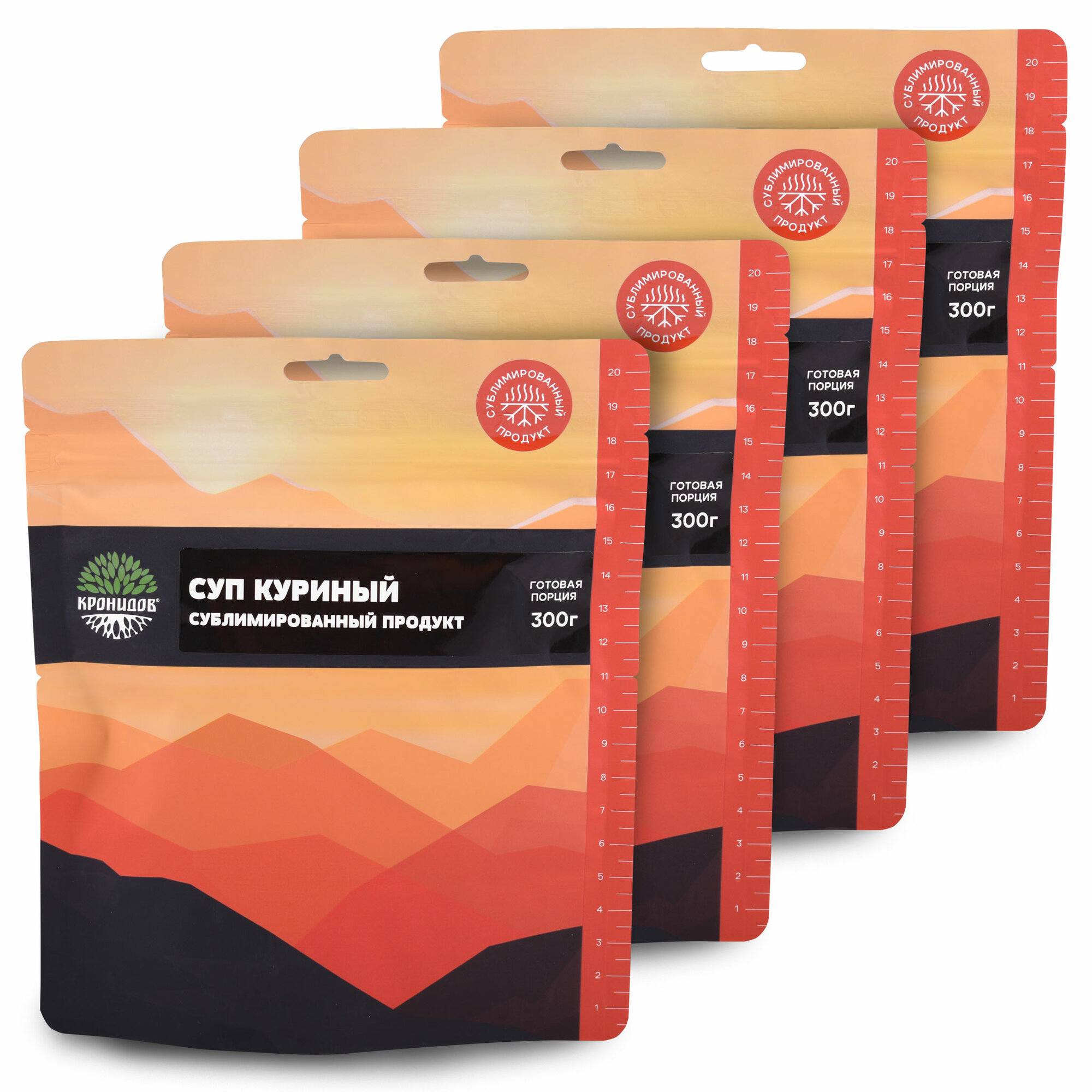 Сублимат Суп куриный (Кронидов) 38гр. Набор 4 штуки 152 грамма.
